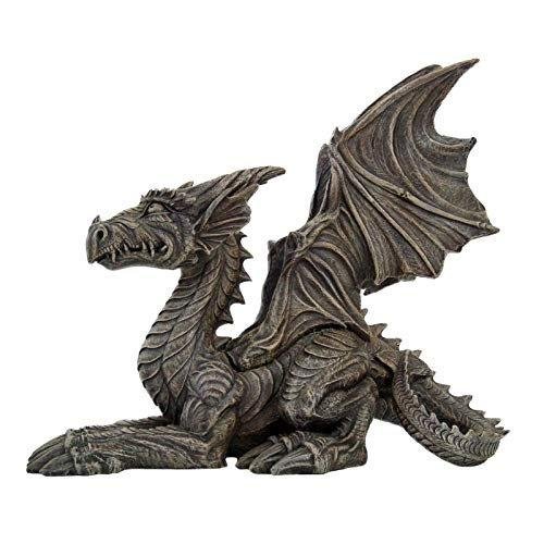 Pacific Giftware Garden Winged Dragon Stone Finished Collectible Figur ...