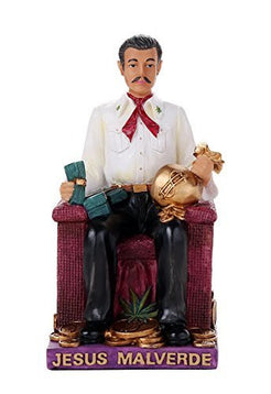 6.5 Inch Jesus Malverde Folklore Statue Sinaloa Religious Figurine Mex ...