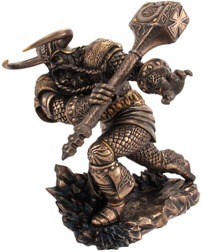 PTC Mighty Thor with Hammer Norse Mythology God Resin Statue Figurine ...